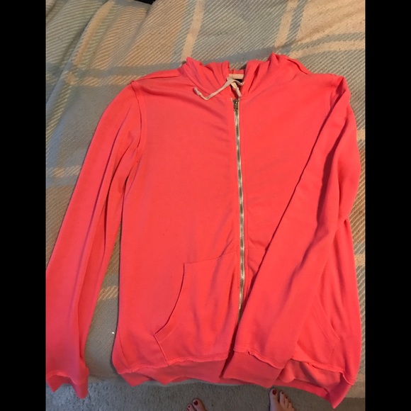 Nollie | Jackets & Coats | Nollie Neon Pink Zip Up | Poshmark